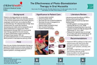 "The Effectiveness of Photo-Biomodulation Therapy in Oral Mucositis" by ...